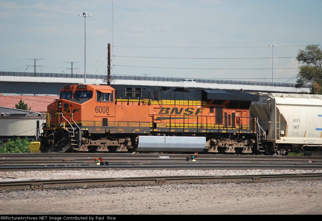 BNSF 6008 Classifing Cars In The Denver Yard